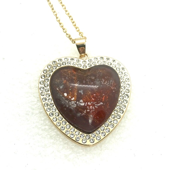 Hand Crafted | Jewelry | Necklace Handmade Dome Heart Pendant Nsn | Poshmark